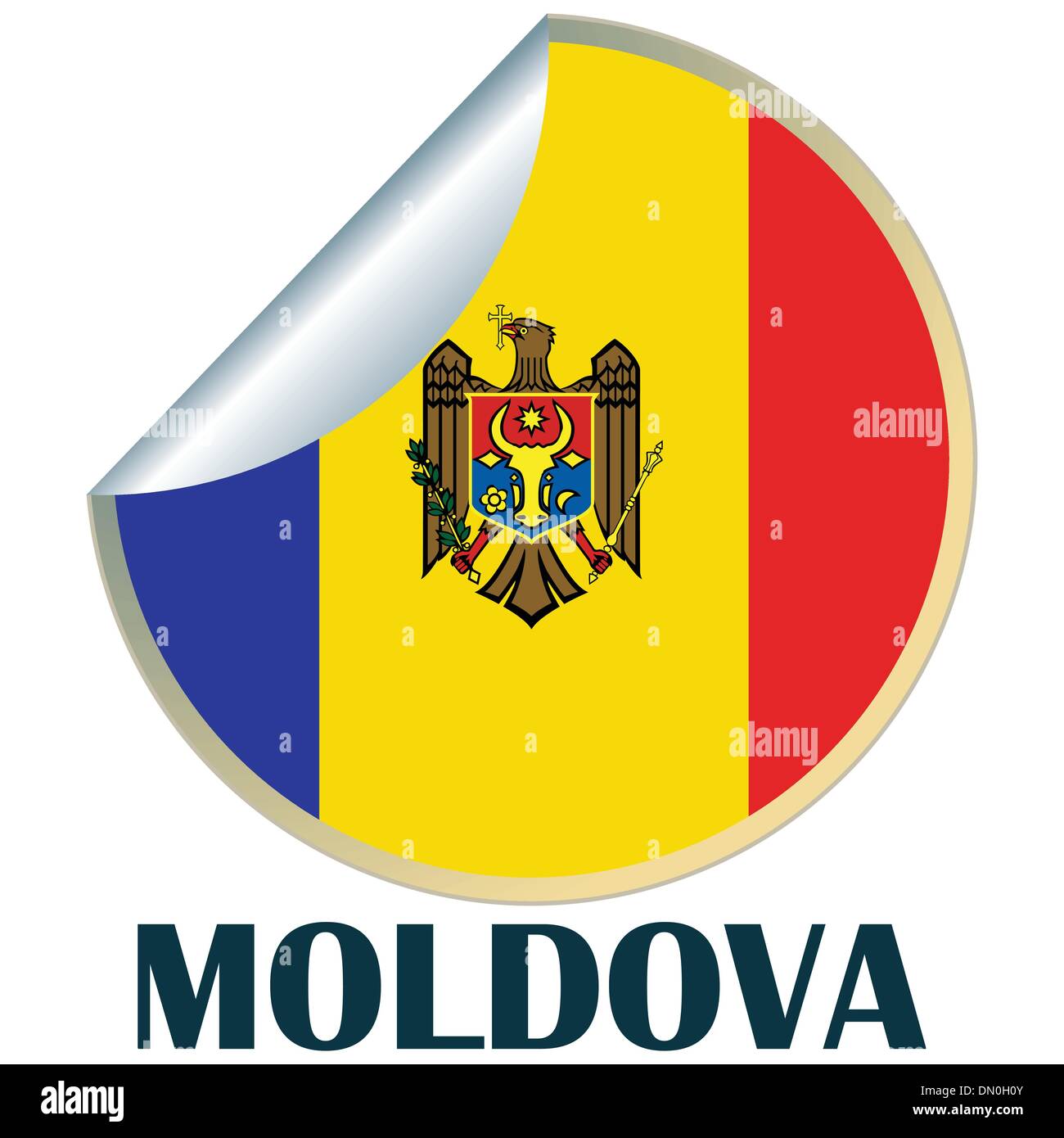 Flag of the republic of moldova Stock Vector Images - Alamy