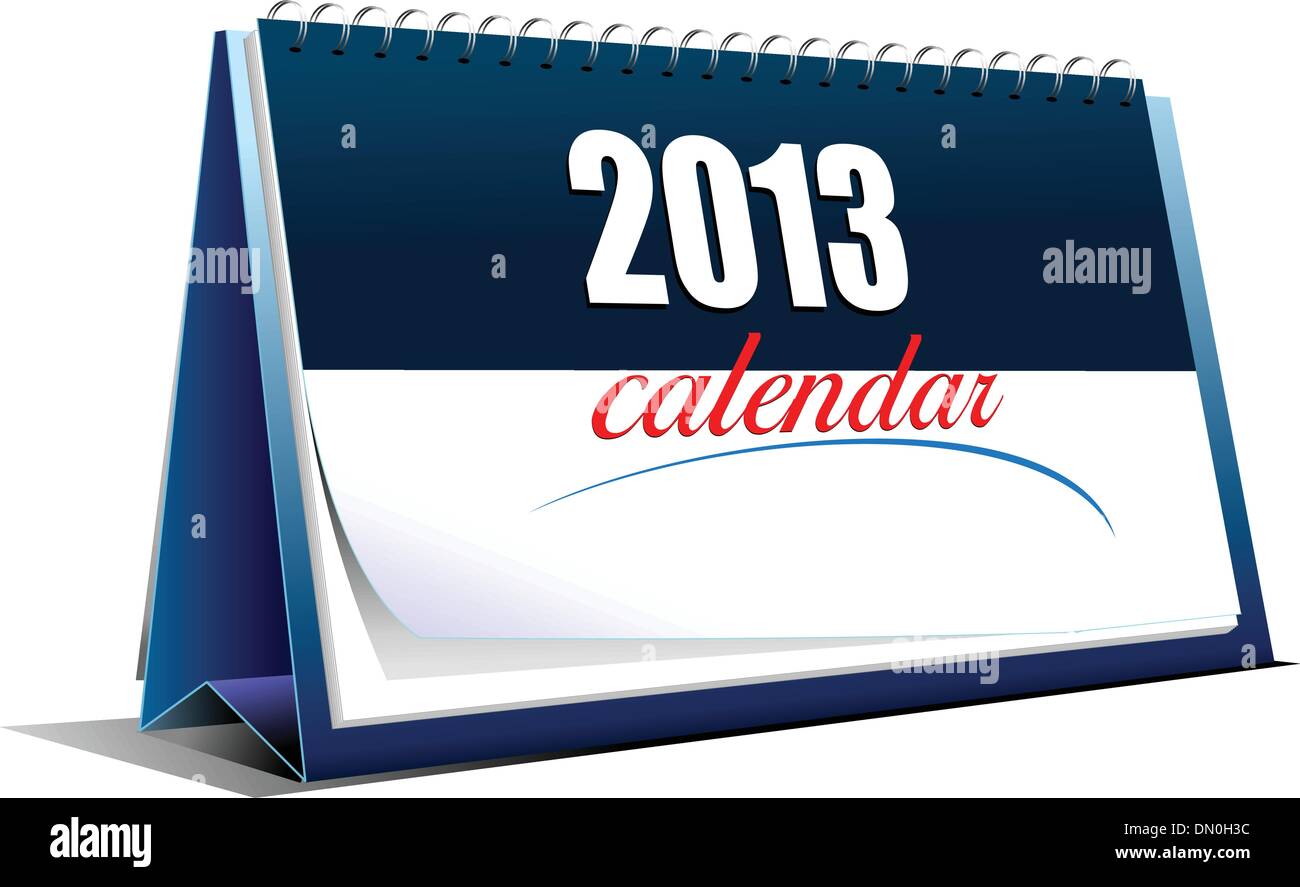 Vector illustration of desk calendar. 2013 year Stock Vector Image ...