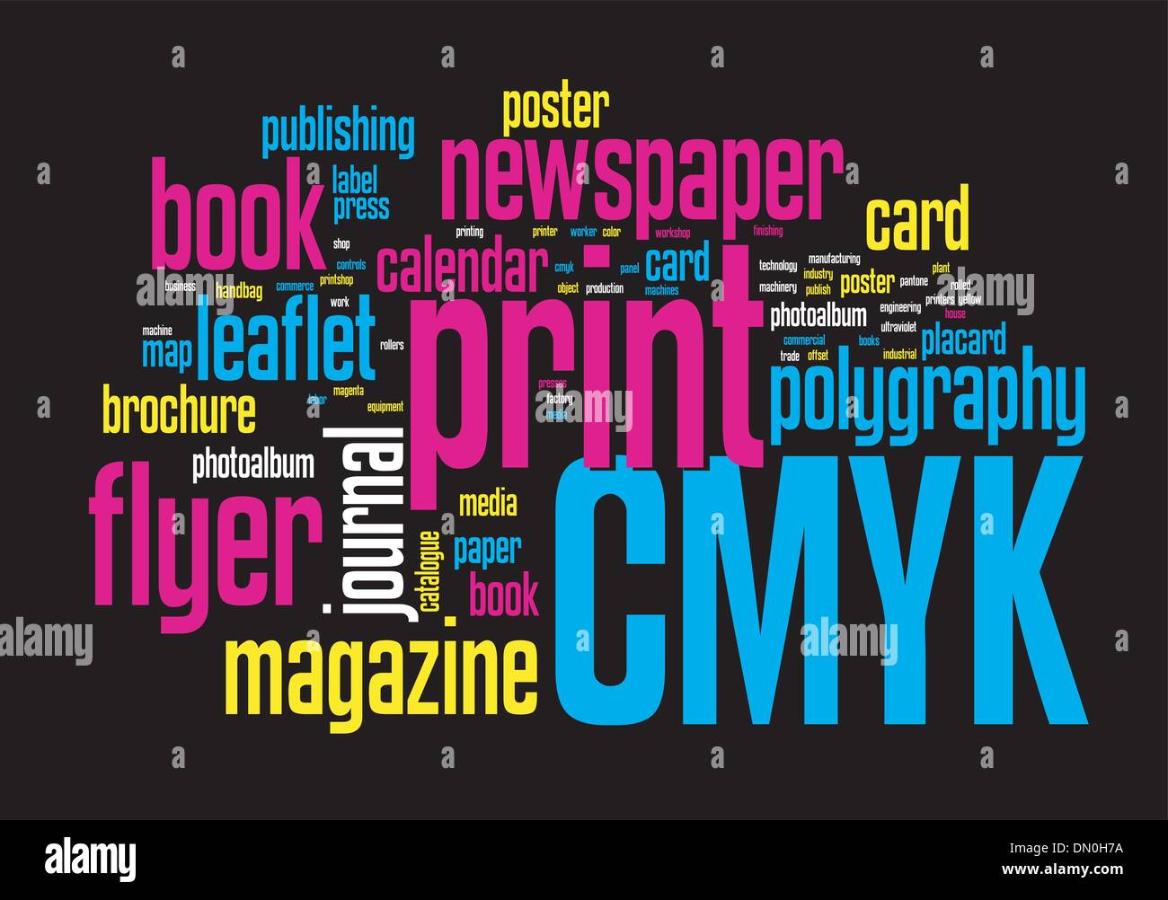 Printing Word Cloud Stock Vector Image & Art - Alamy