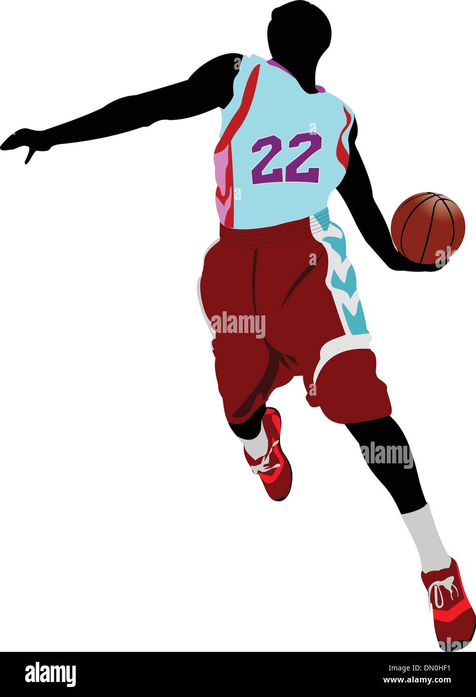 Basketball player. Vector illustration Stock Vector Image & Art - Alamy