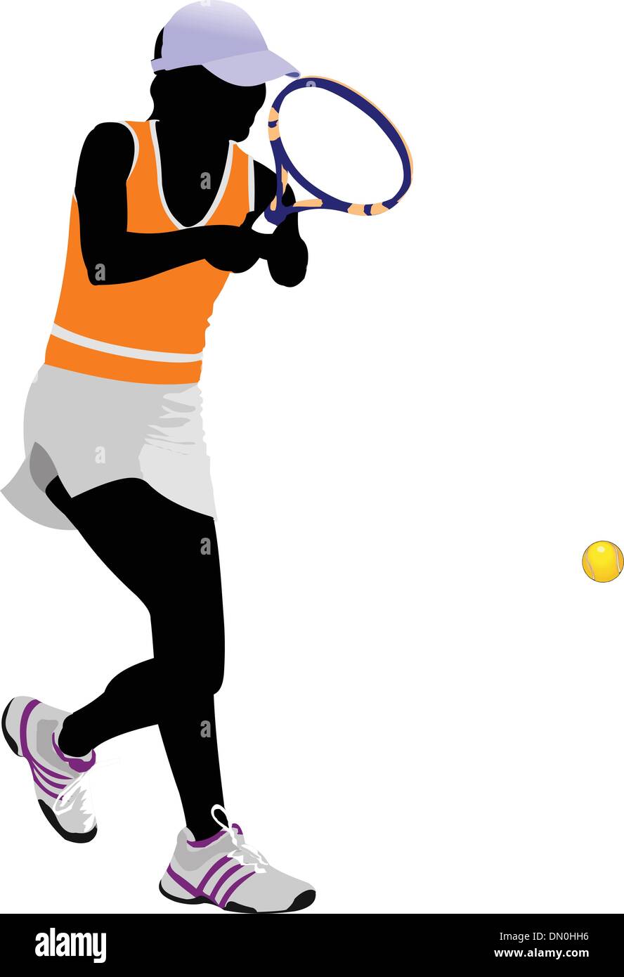 Tennis player. Colored Vector illustration for designers Stock Vector ...