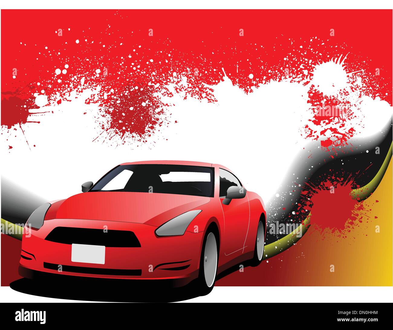 Grunge abstract hi-tech background with car coupe image. Vector Stock ...