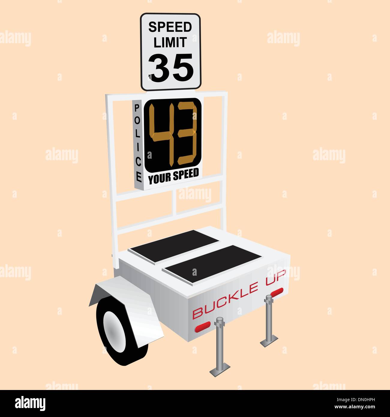 Speed limit enforcement Stock Vector Images - Alamy