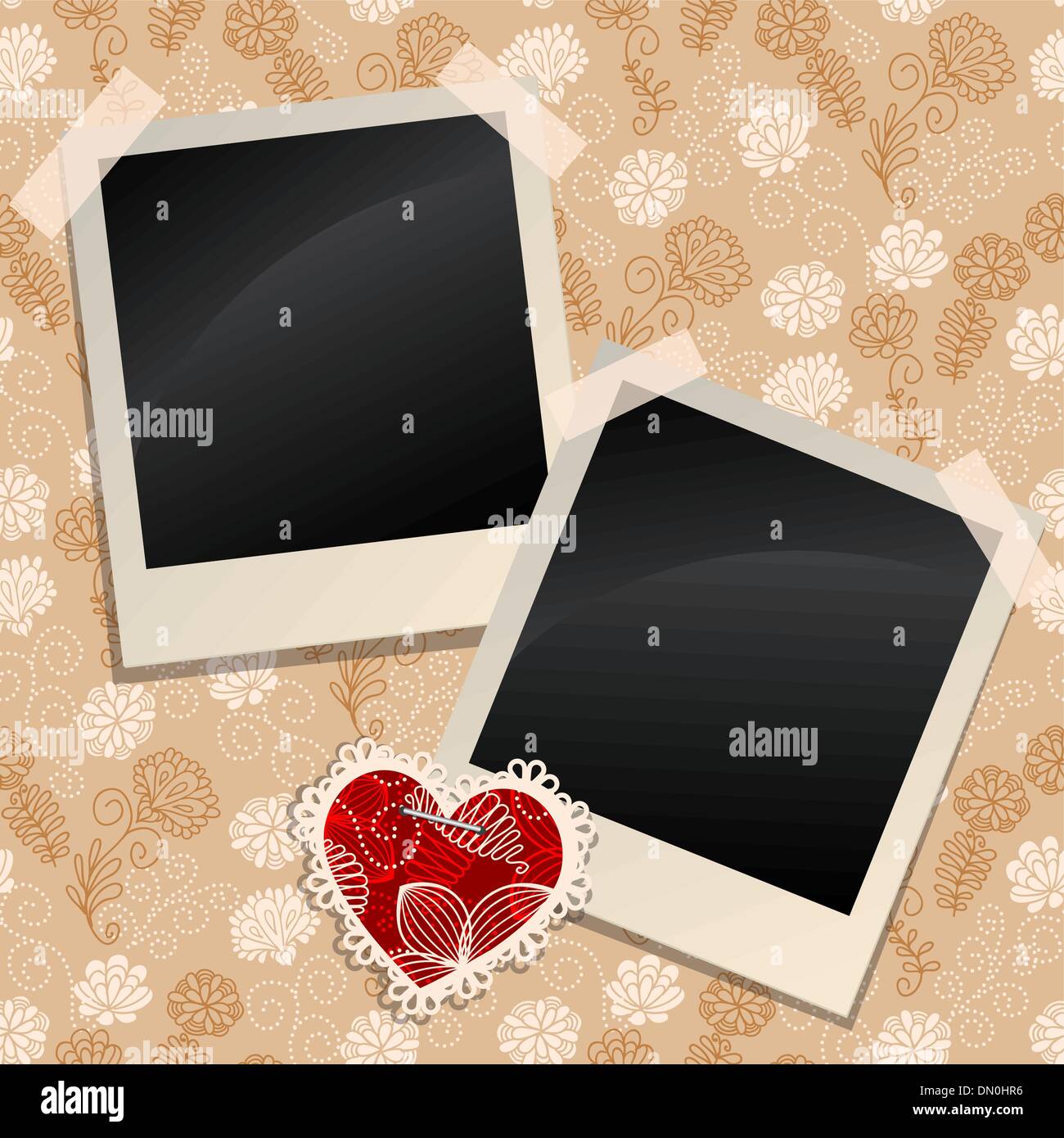 Blank instant photo red Stock Vector Images - Alamy