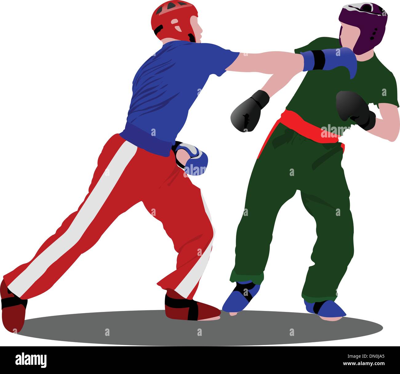Kickboxing Stock Vector Images - Alamy