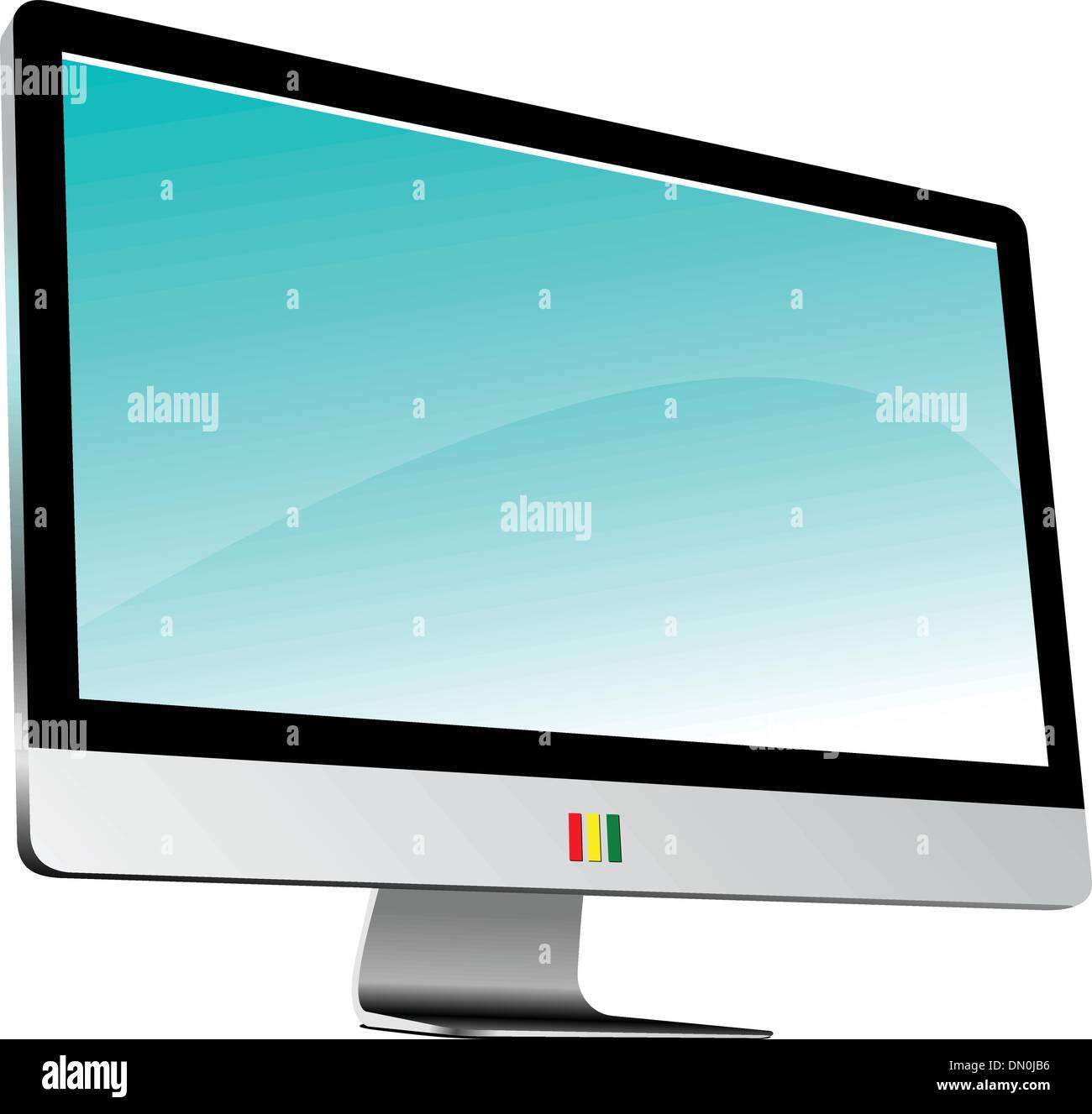 Flat Computer Monitor Display Vector Illustration Stock Vector Image