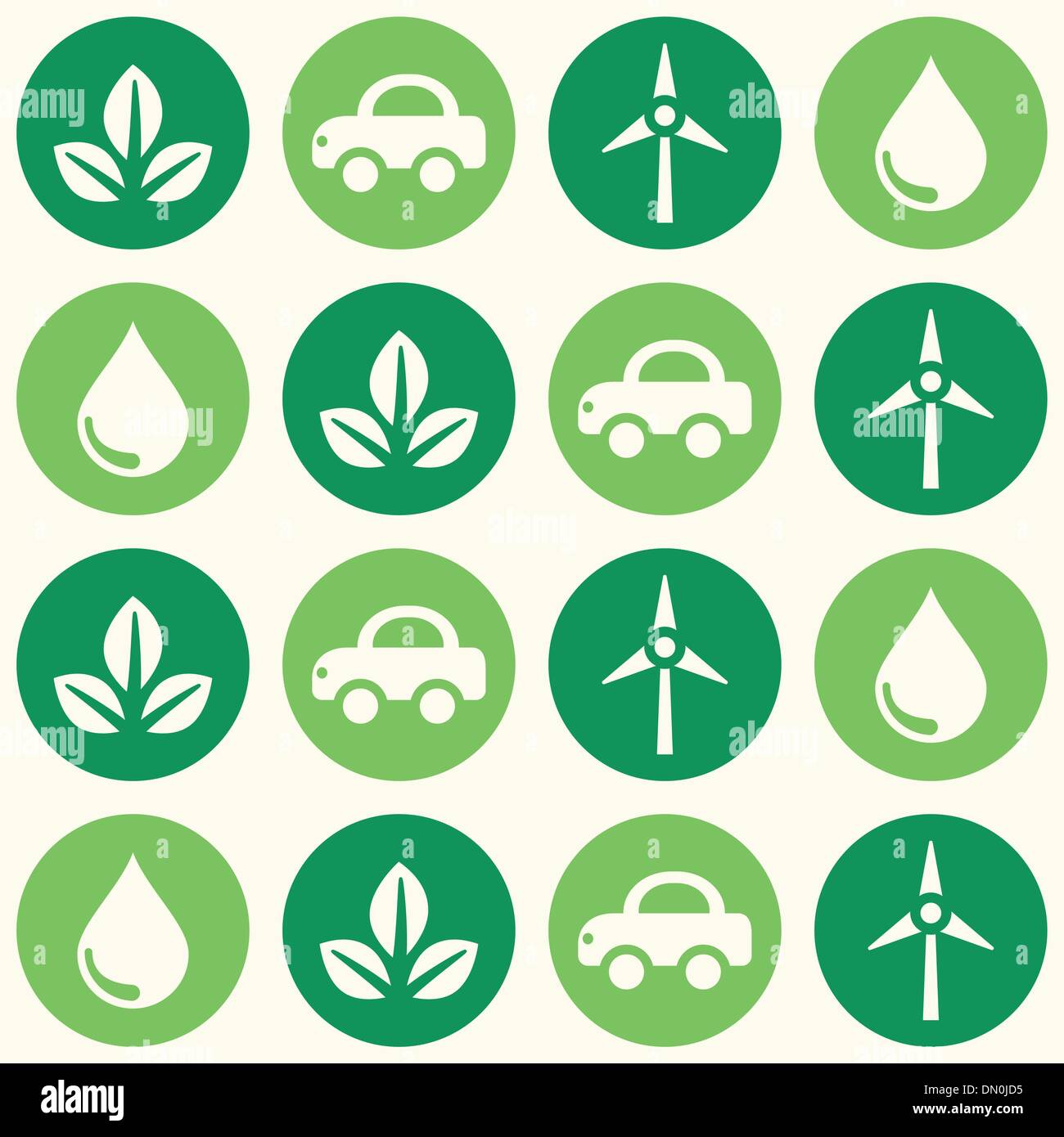 Retro eco green seamless background pattern Stock Vector Image & Art ...