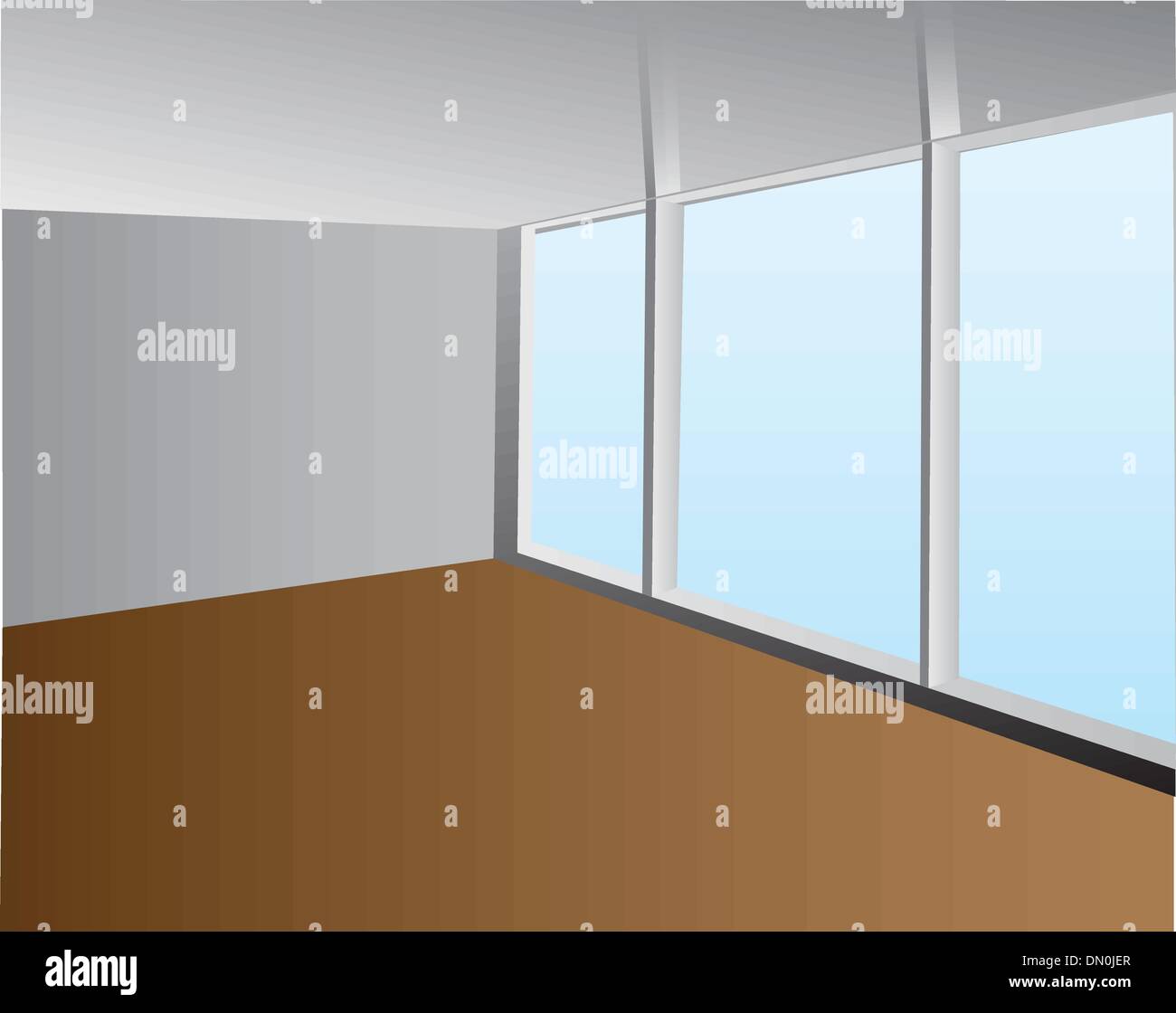Interior with a large window Stock Vector Image & Art - Alamy