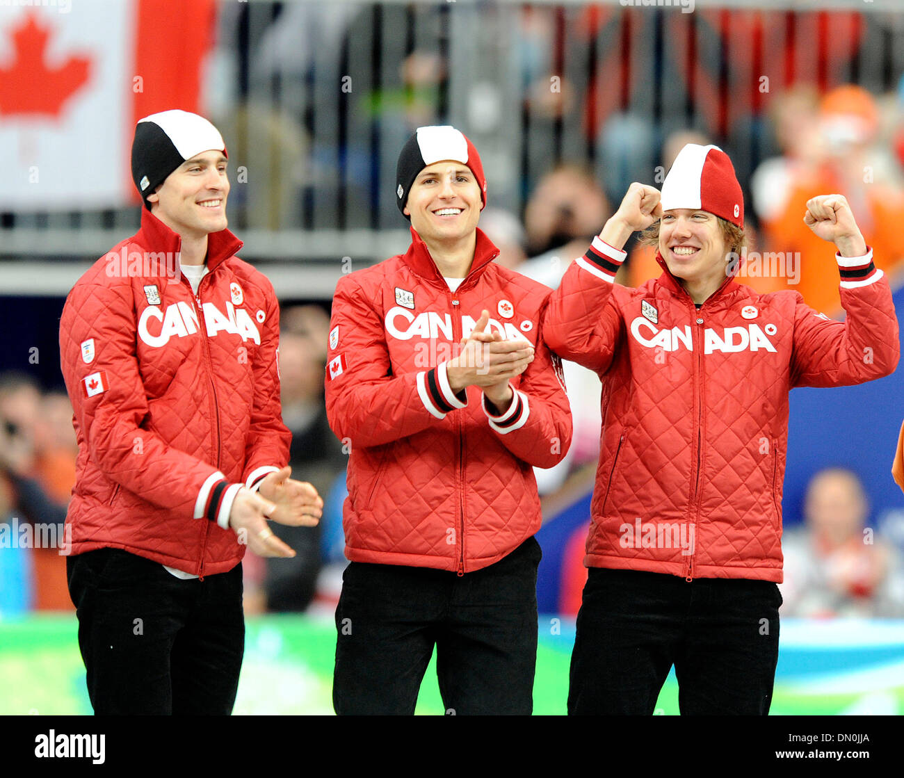 Team canada olympic gold medal ceremony hi-res stock photography and ...