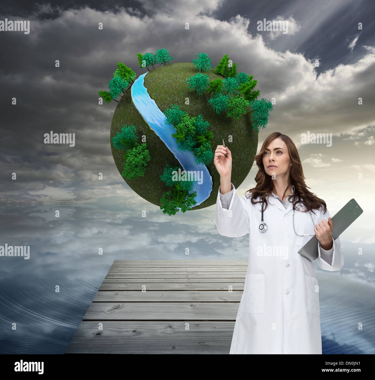 Doctor pointing hi-res stock photography and images - Alamy