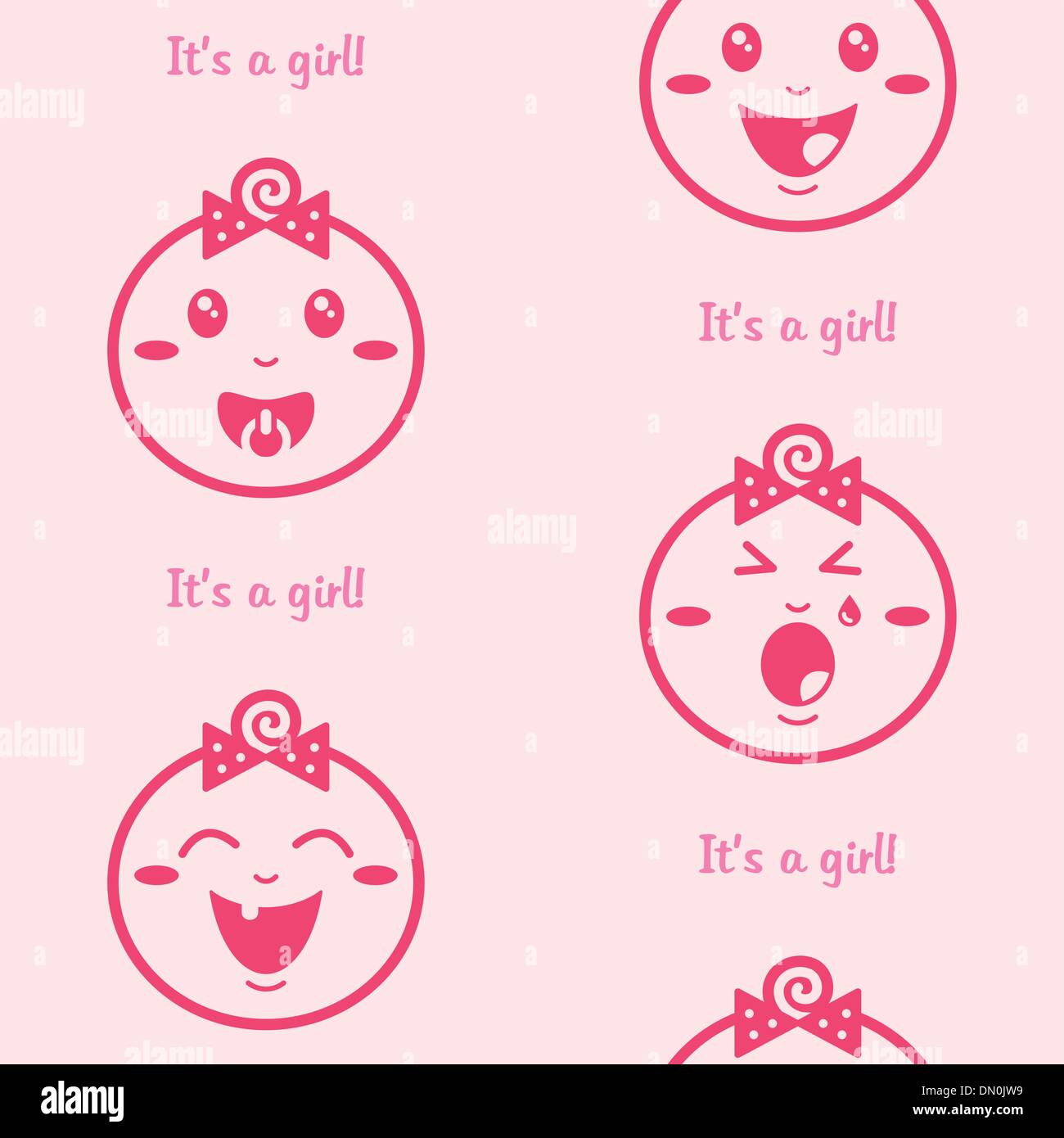 Girls party pink Stock Vector Images - Alamy