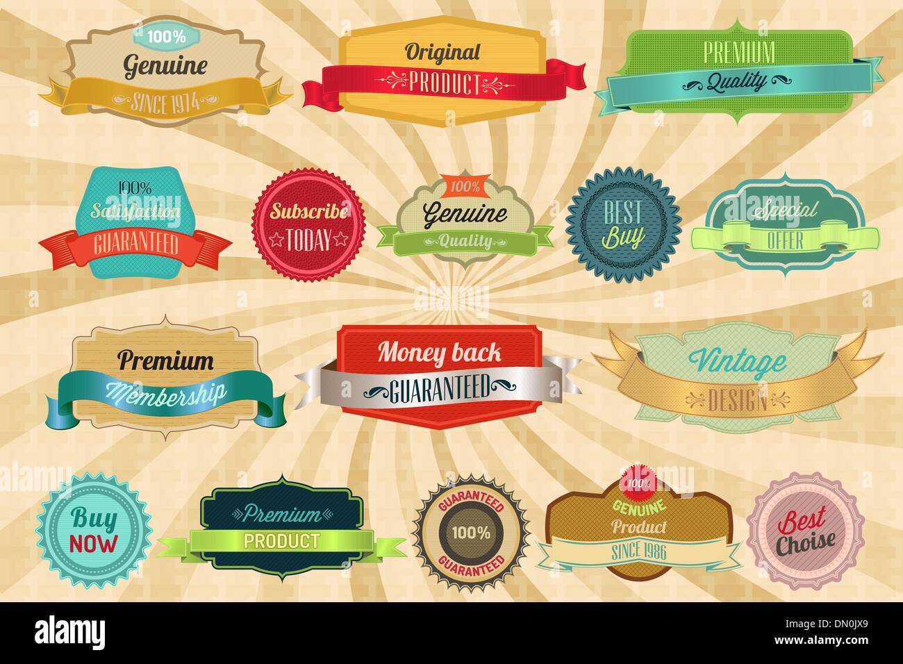 Decorative badges hi-res stock photography and images - Alamy