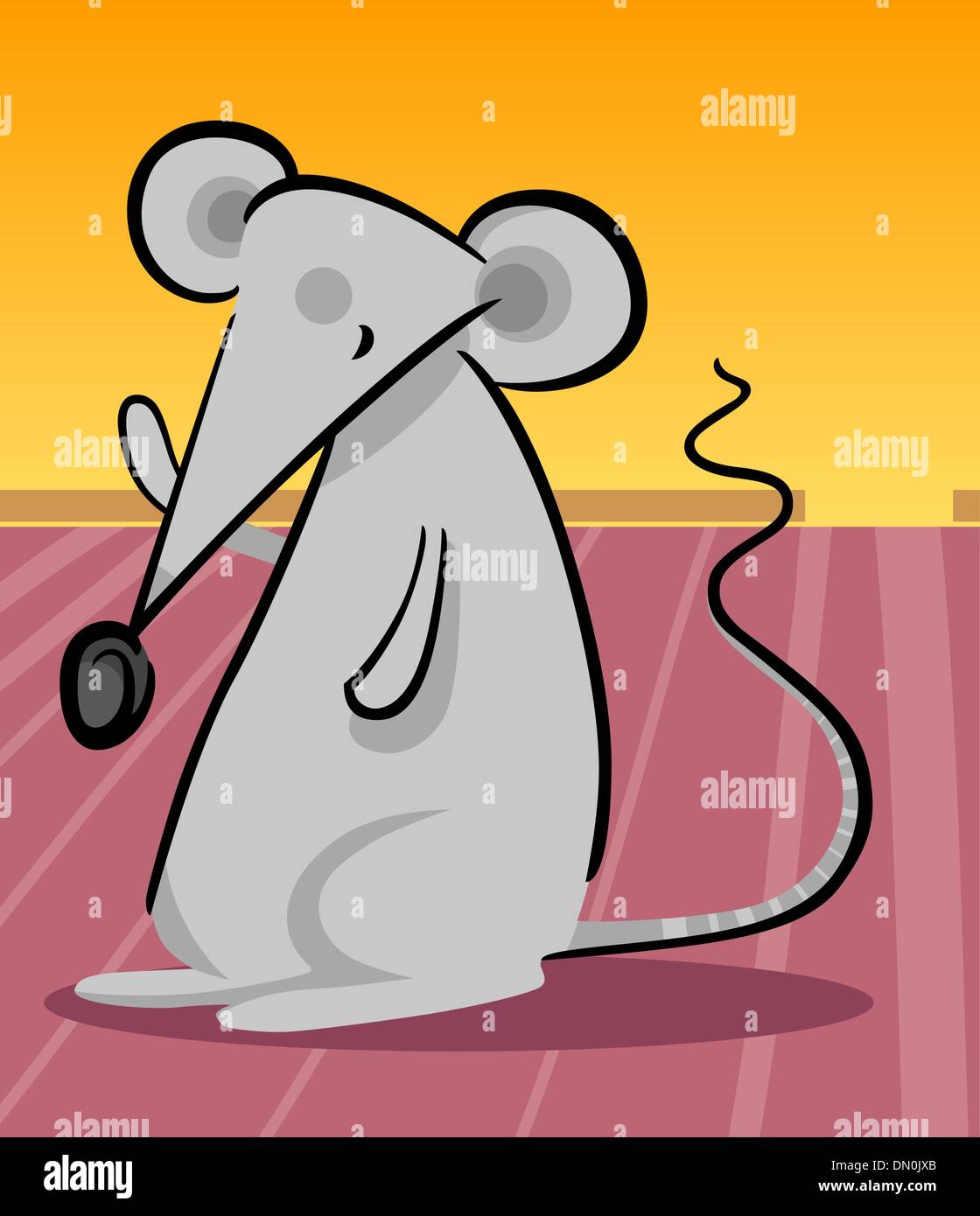 cute gray mouse cartoon illustration Stock Vector Image & Art - Alamy