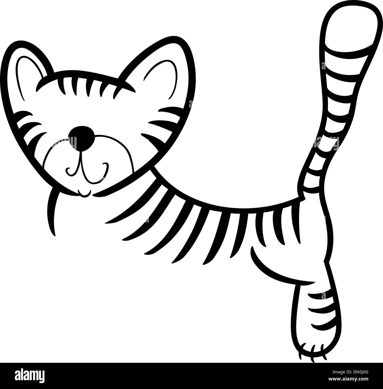 Tiger Stripes Clipart Outline Stripeless Clip Printable Template ...