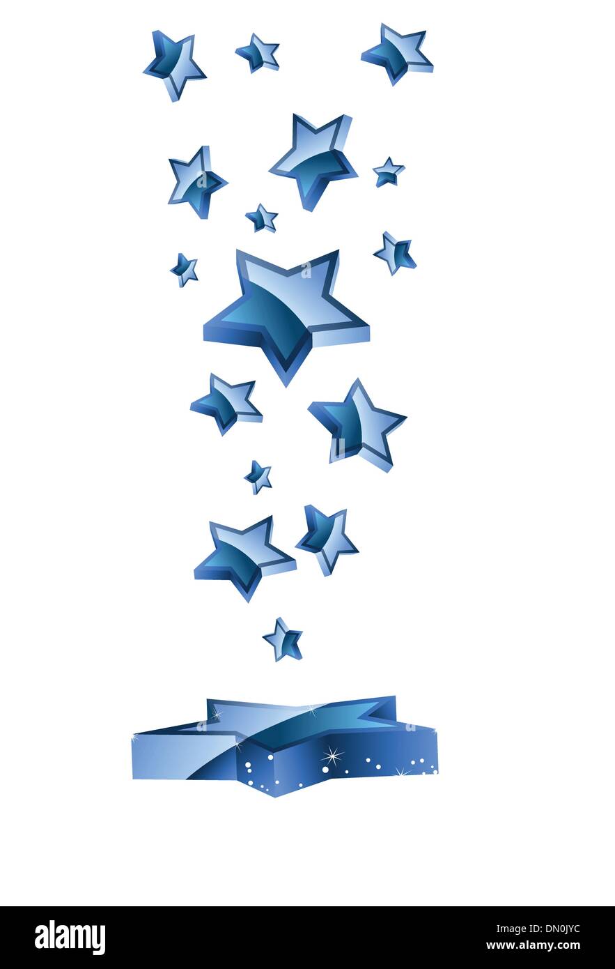 Blue 3D Stars Background Stock Vector Image & Art - Alamy