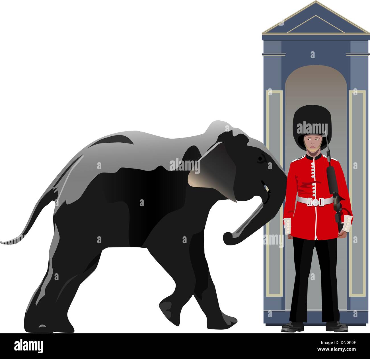 Elephant guard Stock Vector Images - Alamy