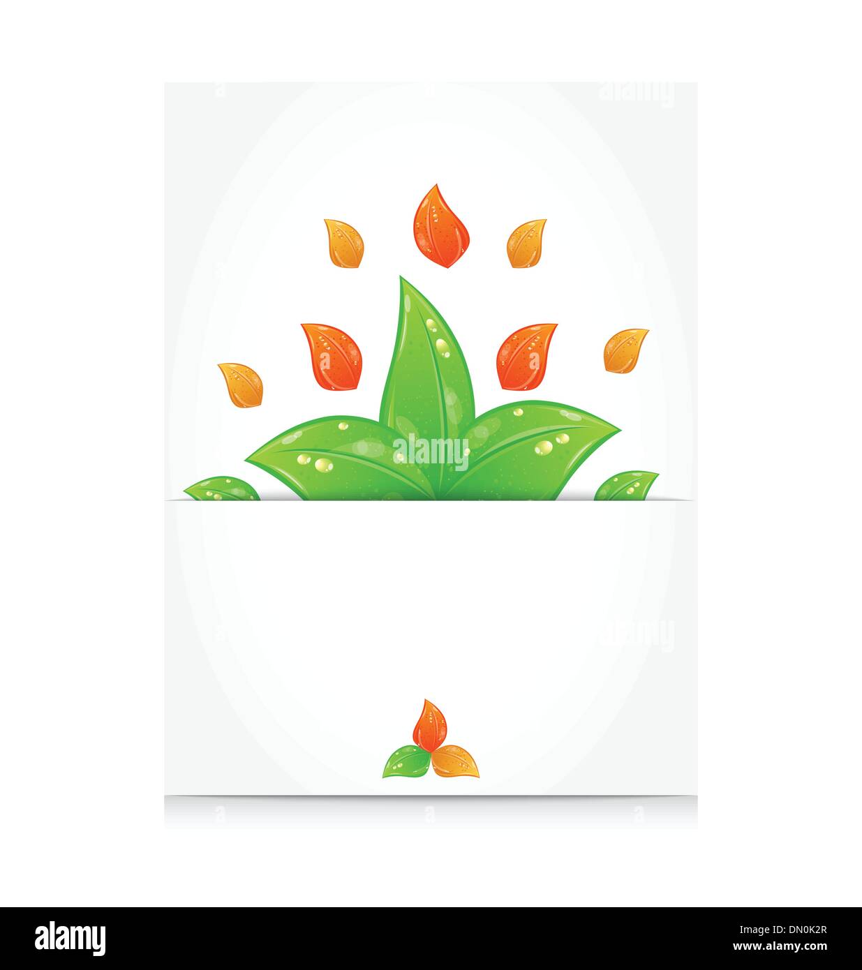 Autumn seasonal nature background with changing leaves Stock Vector ...