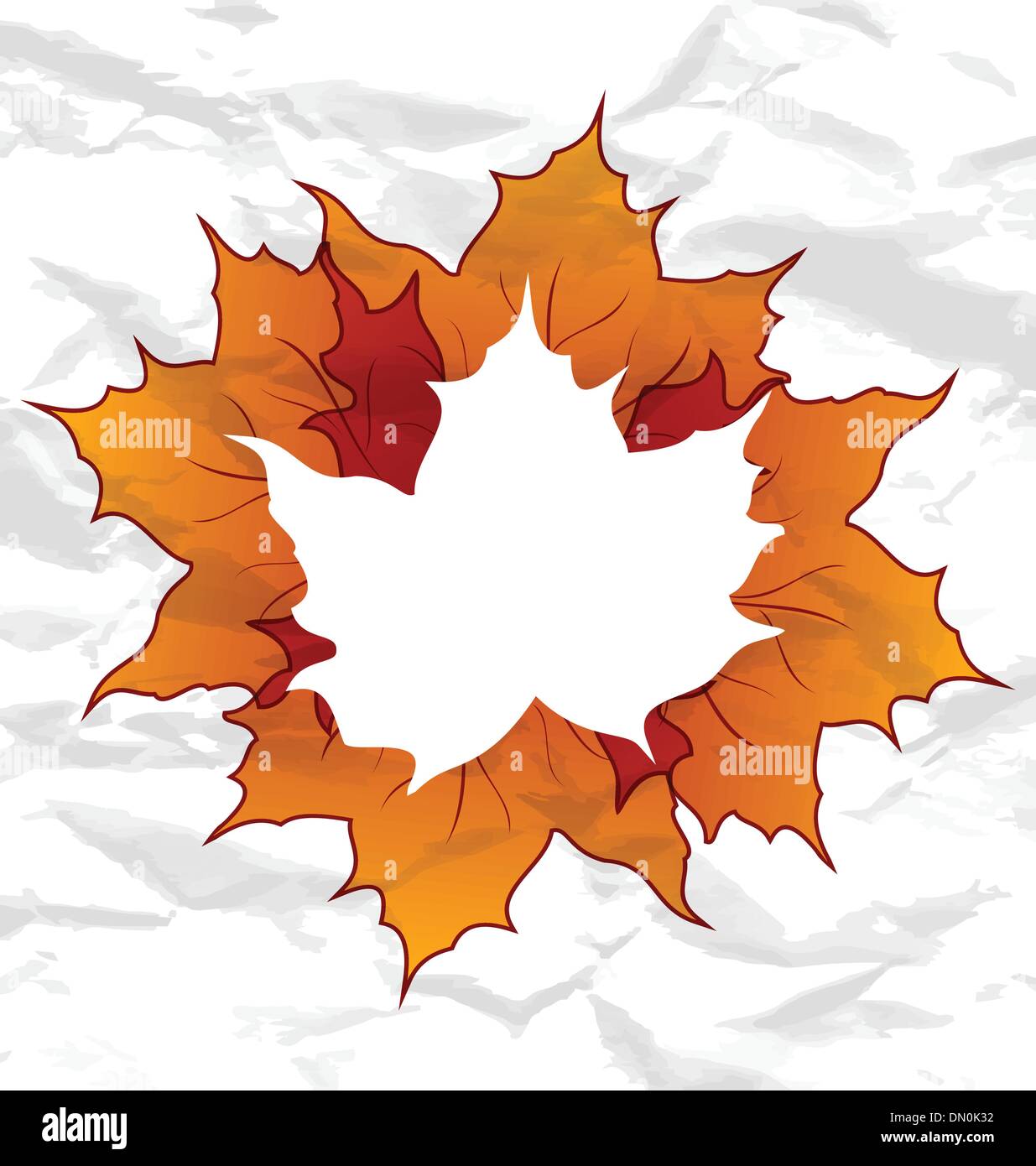Autumnal maple leaves, crumpled paper texture, copy space for yo Stock ...