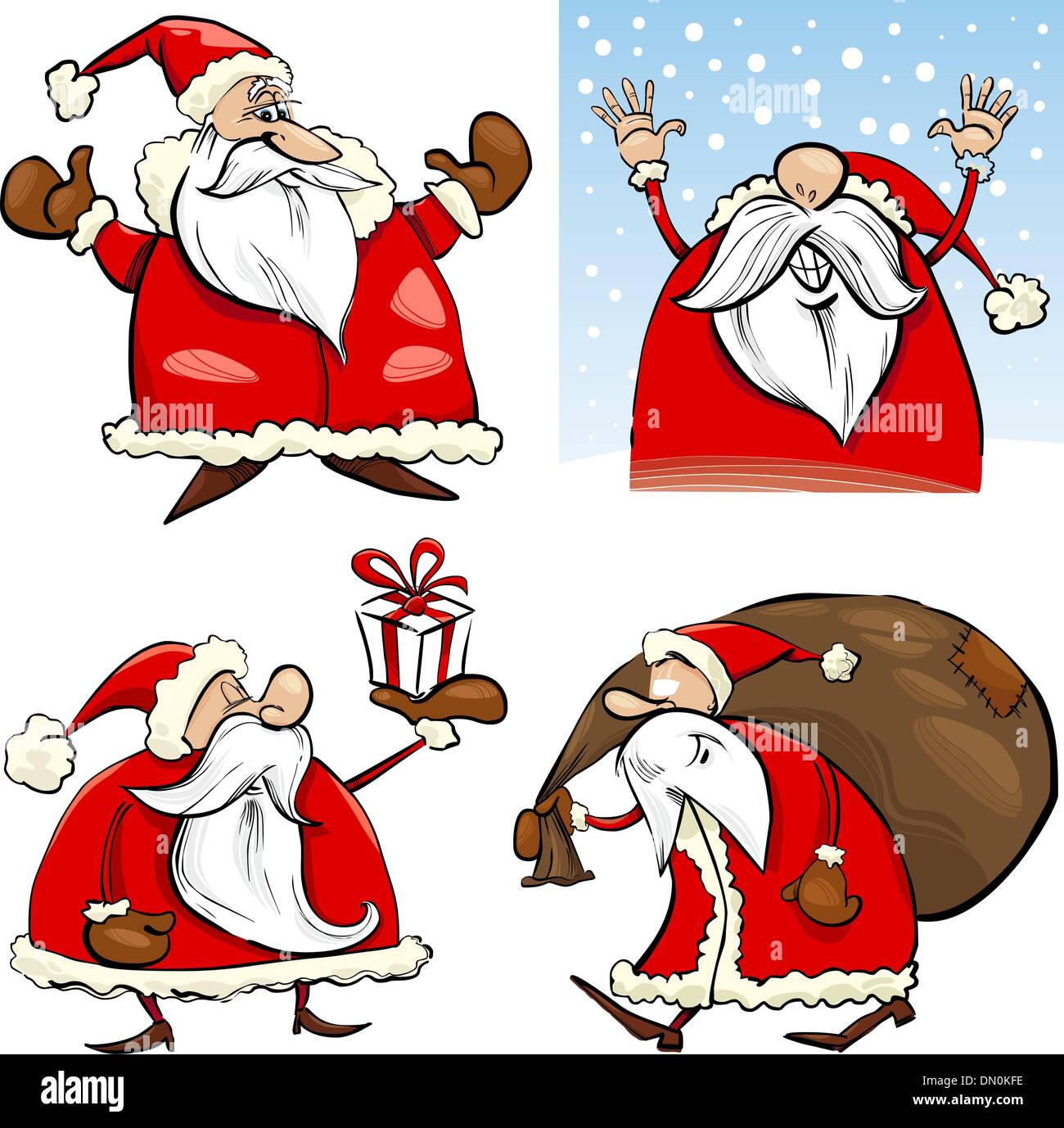 Cartoon santa clauses christmas hi-res stock photography and images - Alamy