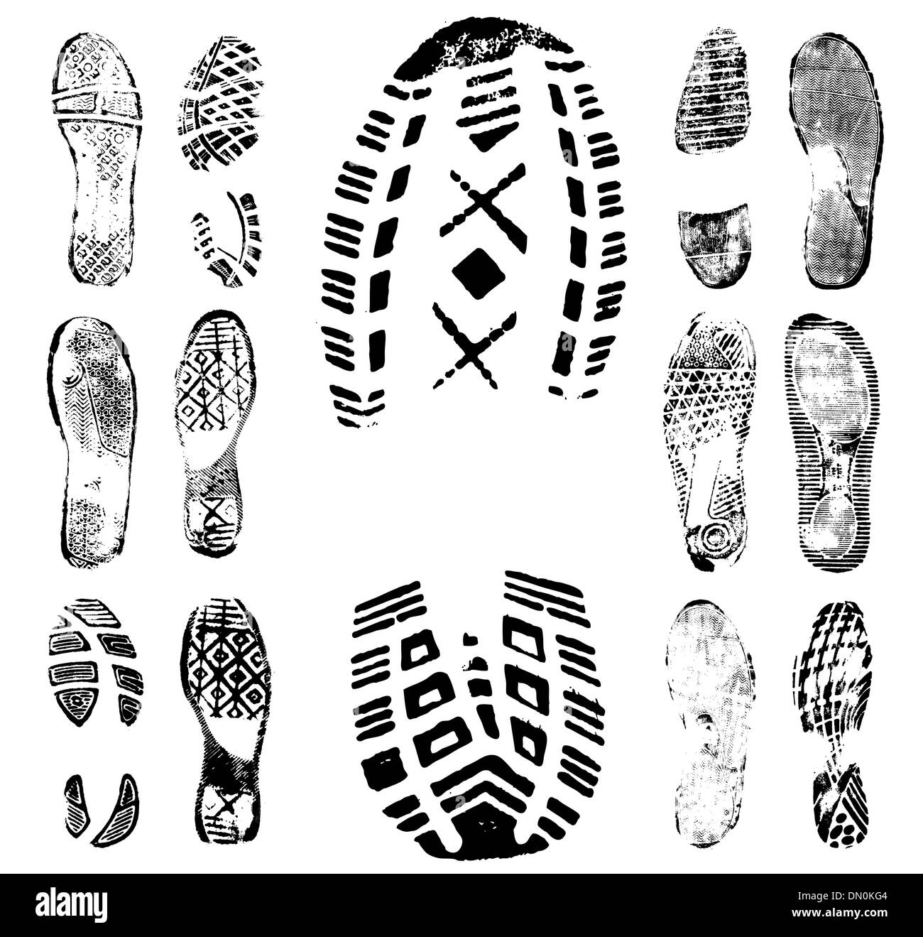 Boot footprint Black and White Stock Photos & Images - Alamy