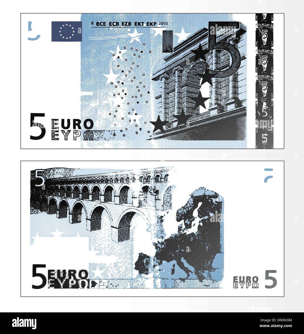 5 euro banknote Stock Vector Images - Alamy