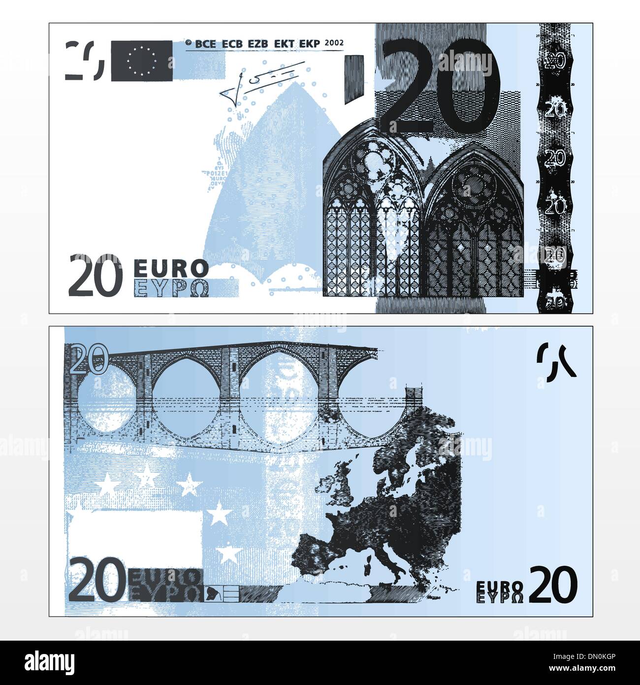 20 euro note Stock Vector Images - Alamy