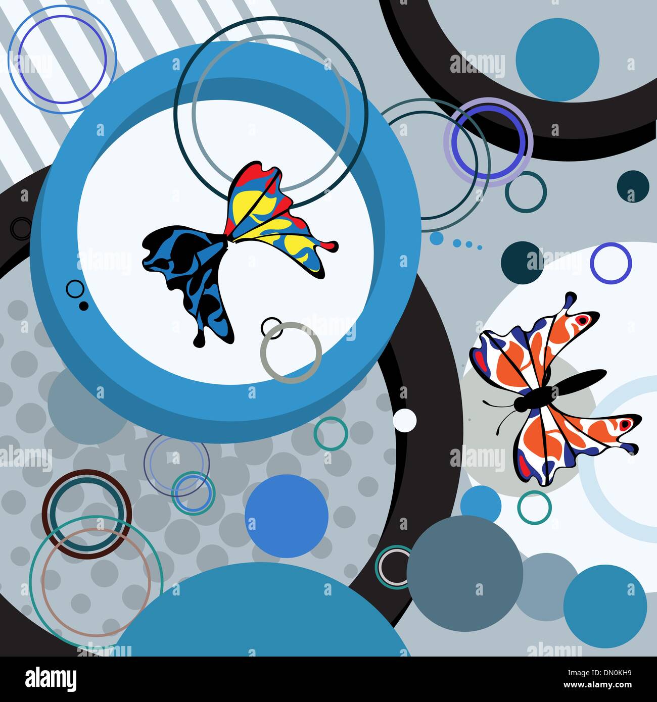 Butterfly circle design Stock Vector Images - Alamy