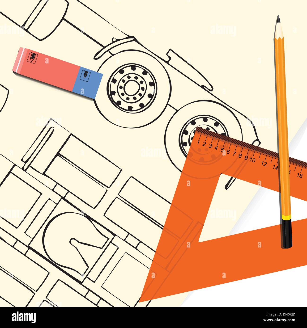 Design Details Drawing Stock Vector Images - Alamy