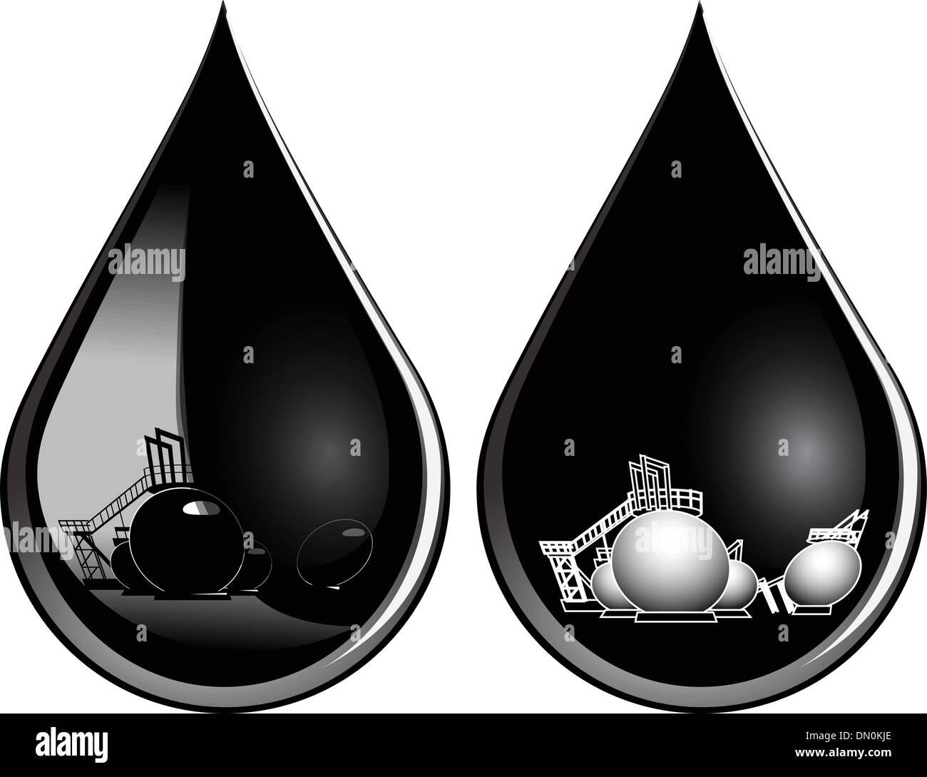 Oil well vector vectors hi-res stock photography and images - Alamy
