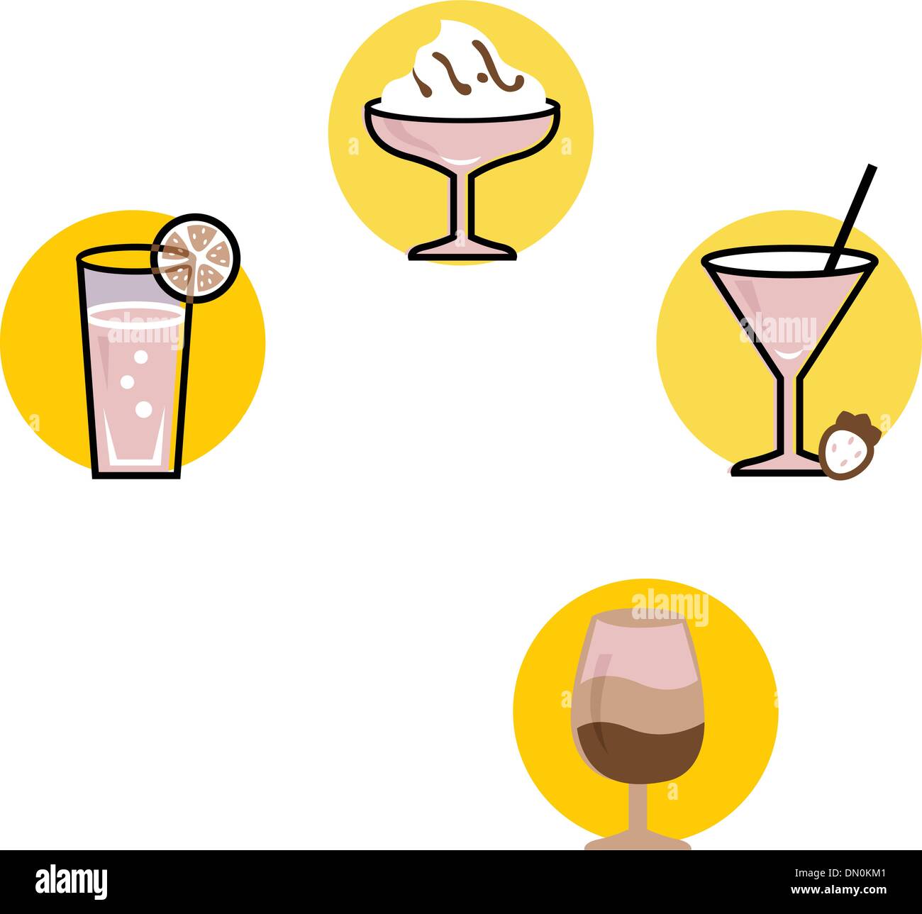 Party cocktails isolated cartoon Stock Vector Images - Alamy