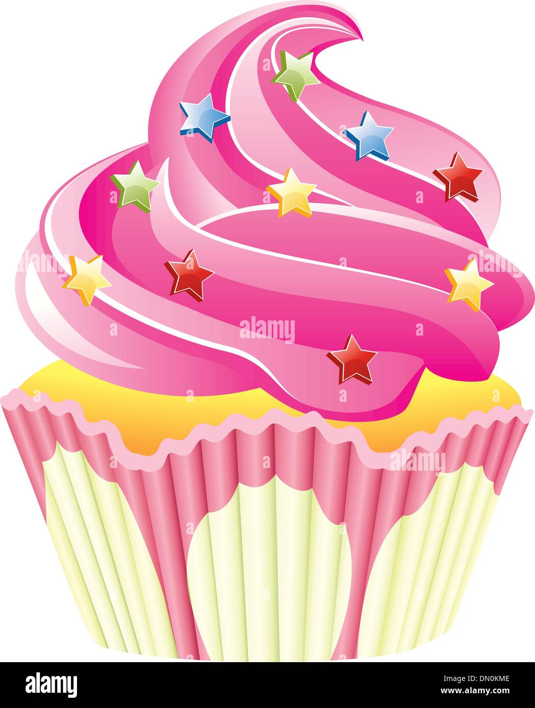 vector pink cupcake Stock Vector Image & Art - Alamy