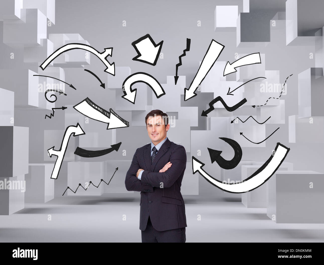 Cross armed businessman hi-res stock photography and images - Alamy