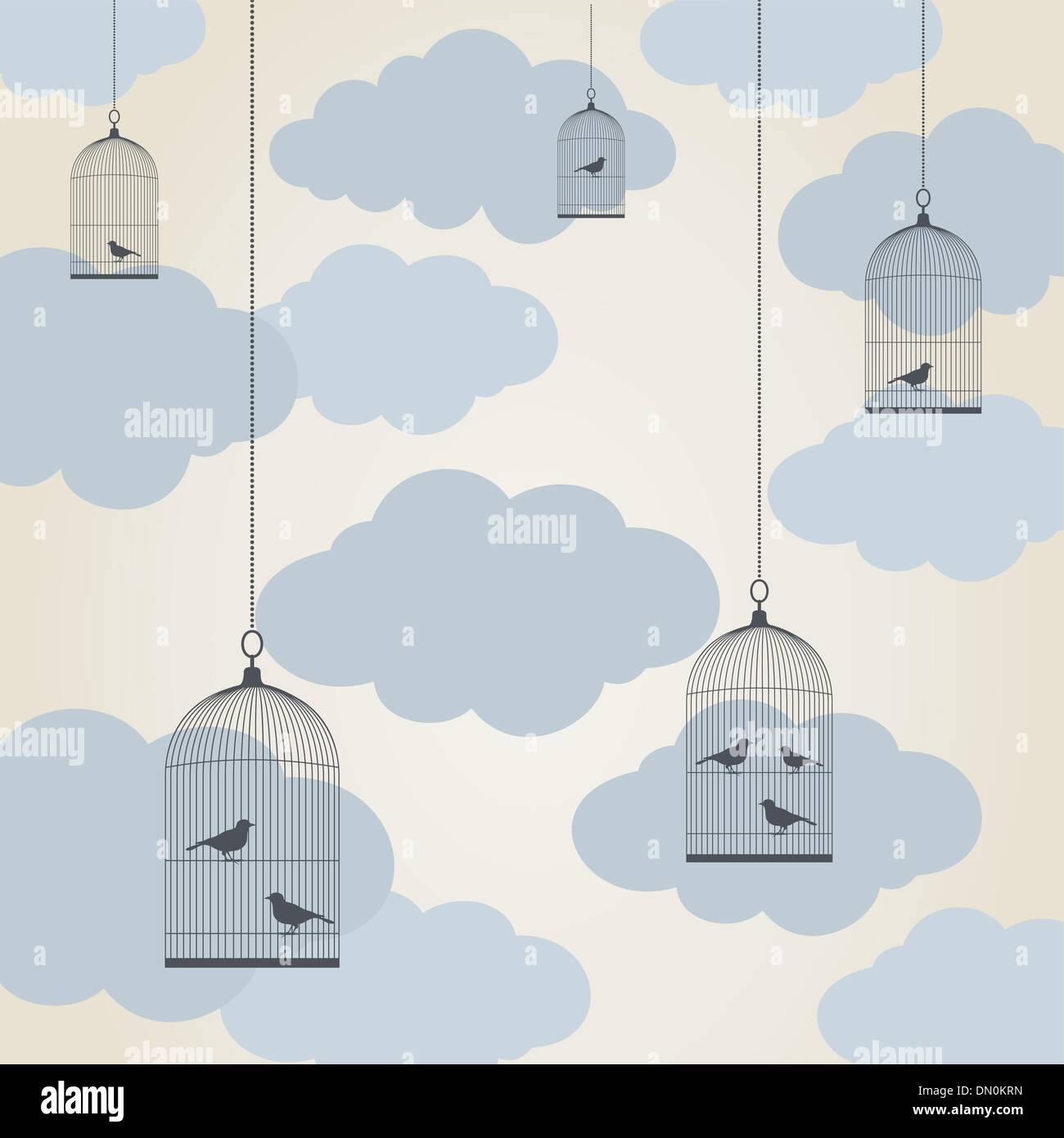 Bird in cage icon Stock Vector Images - Alamy