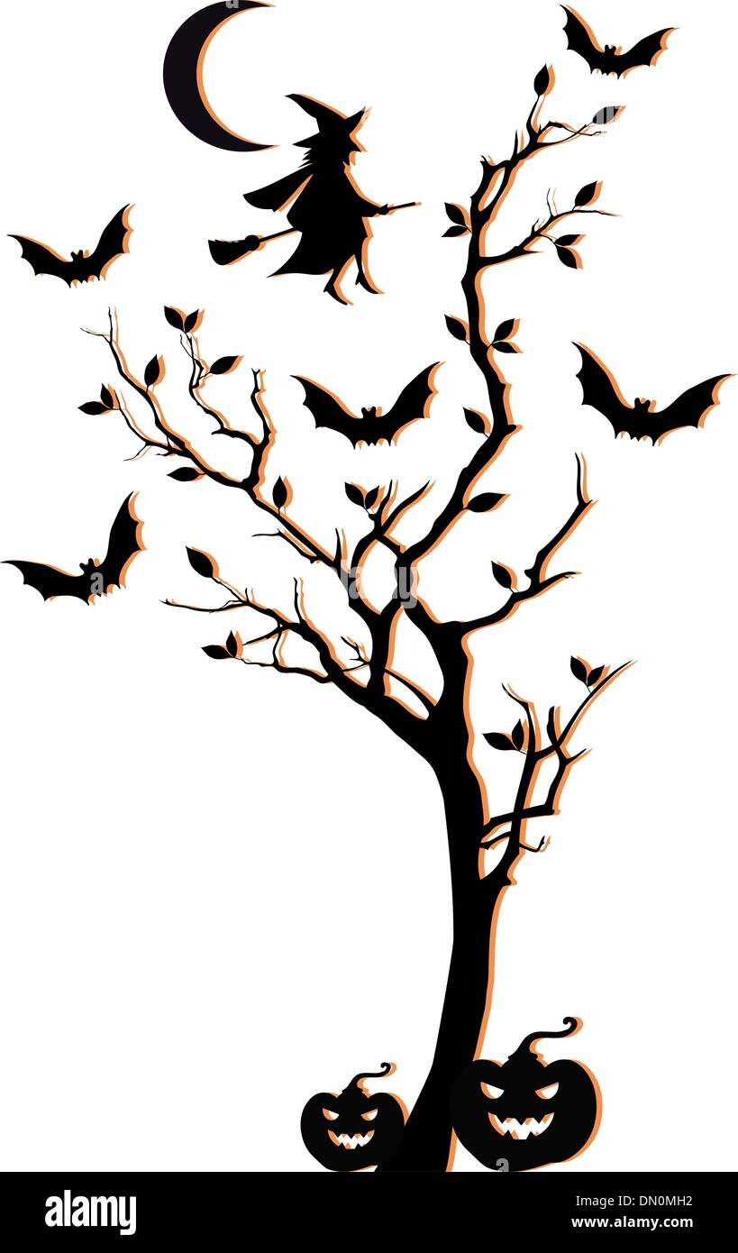 Halloween Tree Vector