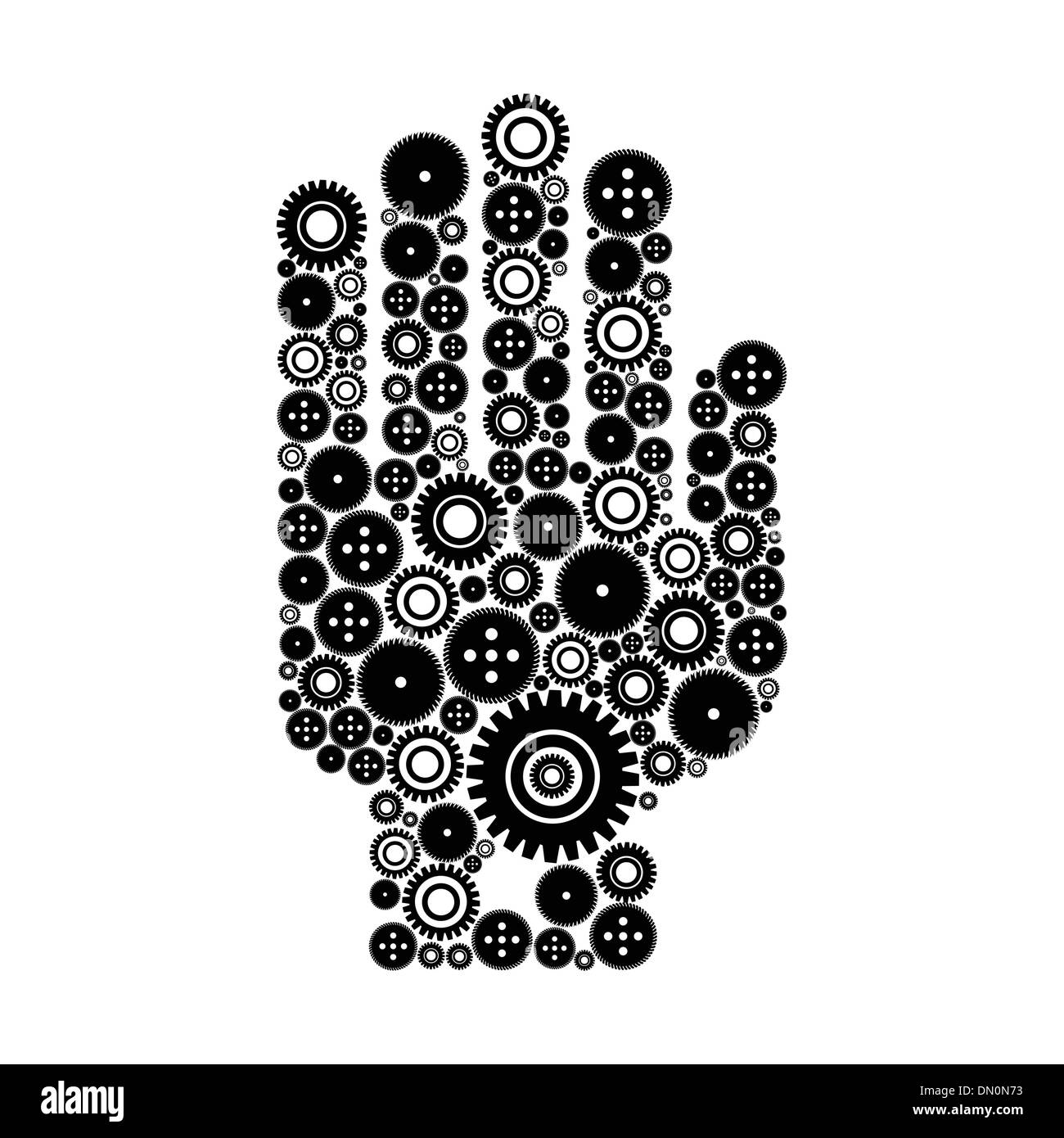 Hand a gear wheel Stock Vector Image & Art - Alamy