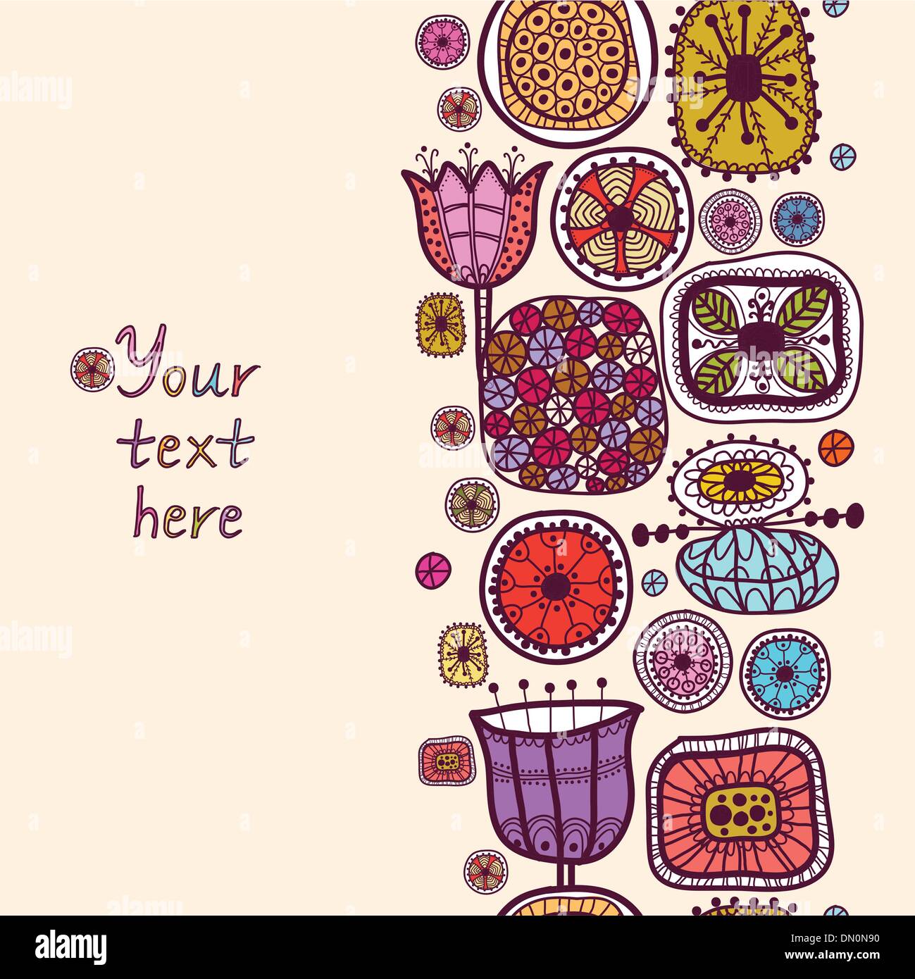 Seamless abstract hand-drawn pattern Stock Vector Image & Art - Alamy