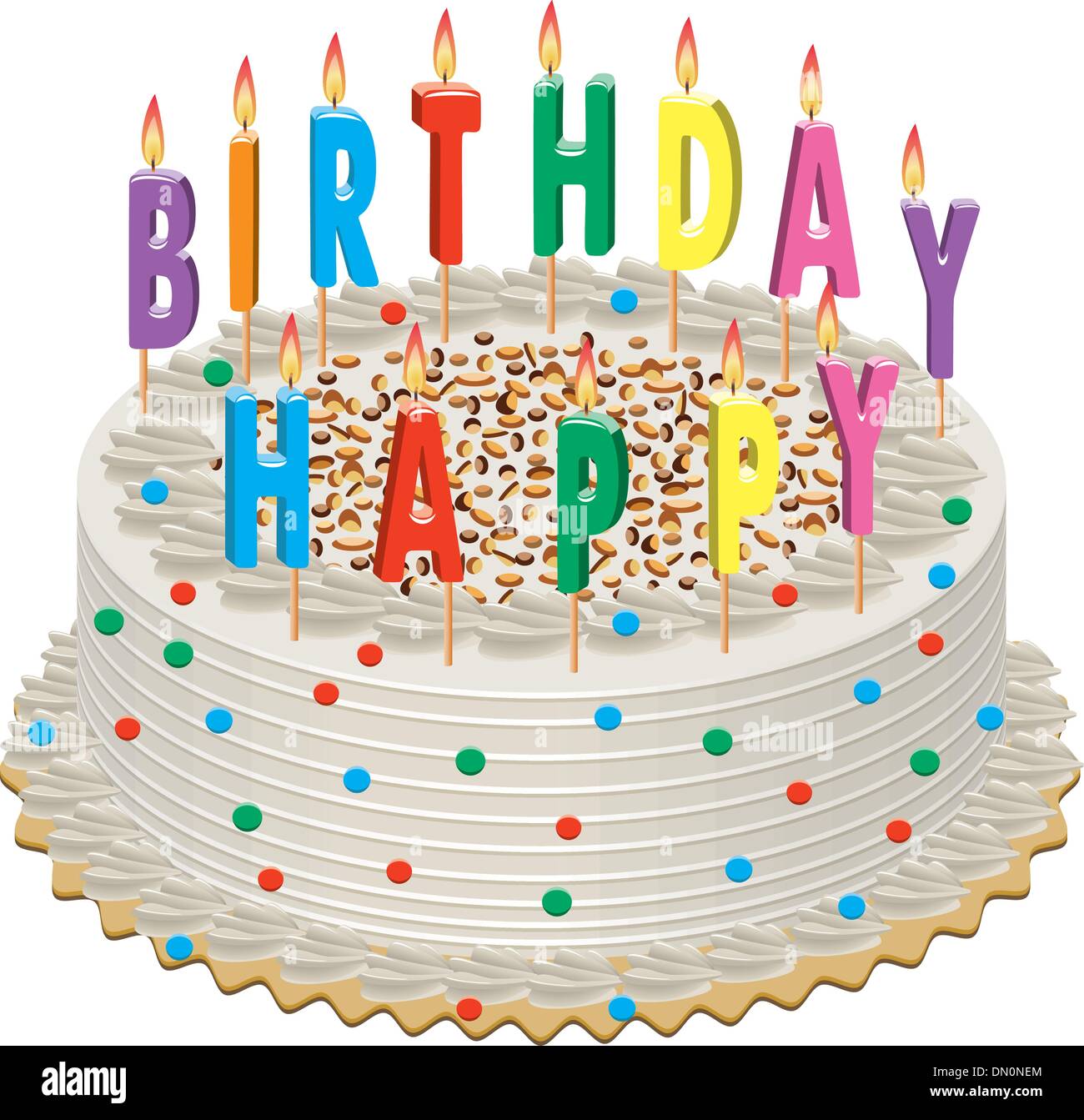vector birthday cake Stock Vector Image & Art - Alamy
