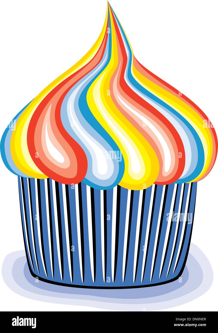 vector colorful cupcake Stock Vector Image & Art - Alamy