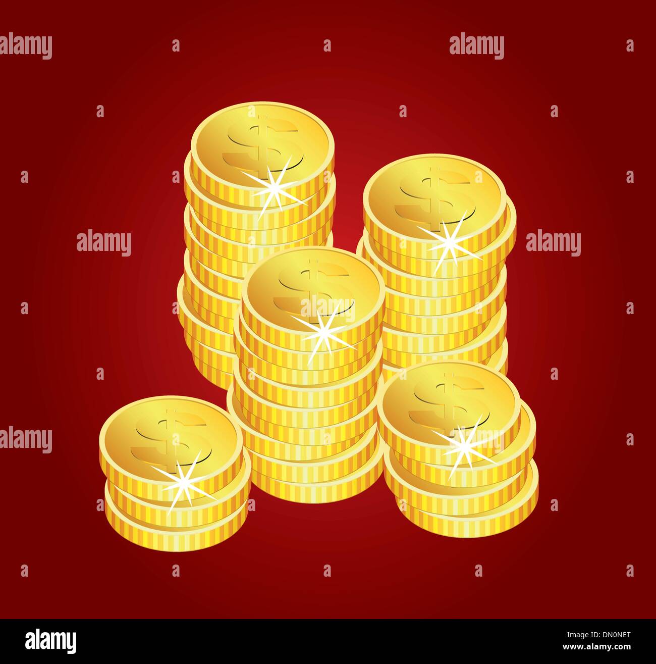 vector golden coins Stock Vector Image & Art - Alamy