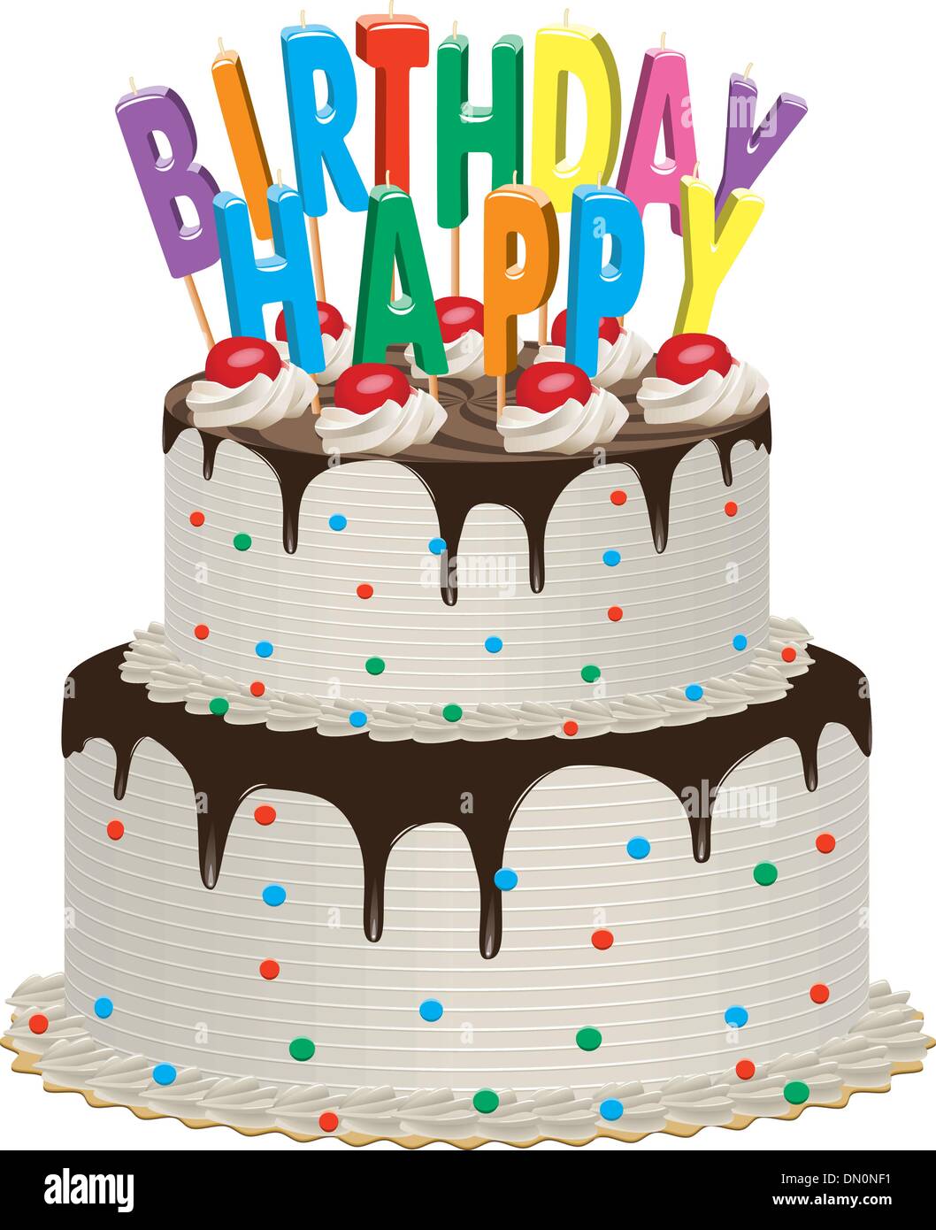 Cherry cake sprinkles Stock Vector Images - Alamy