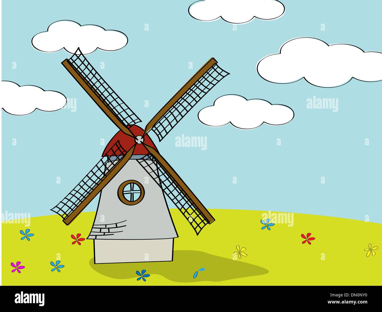 Traditional dutch scenery Stock Vector Images - Alamy