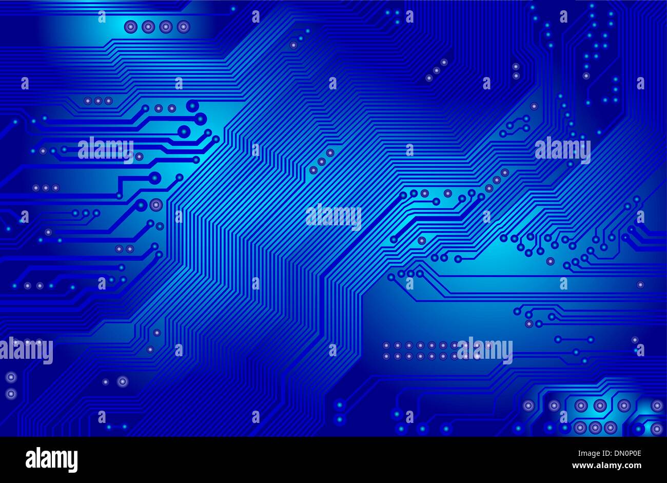 Blue technical circuit board Stock Vector Images - Alamy