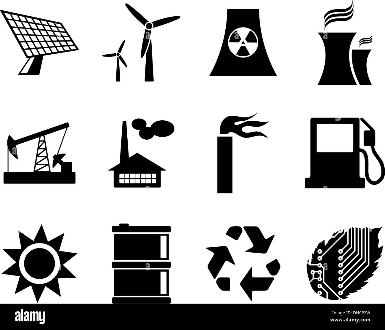 Solar energy power plant Black and White Stock Photos & Images - Alamy