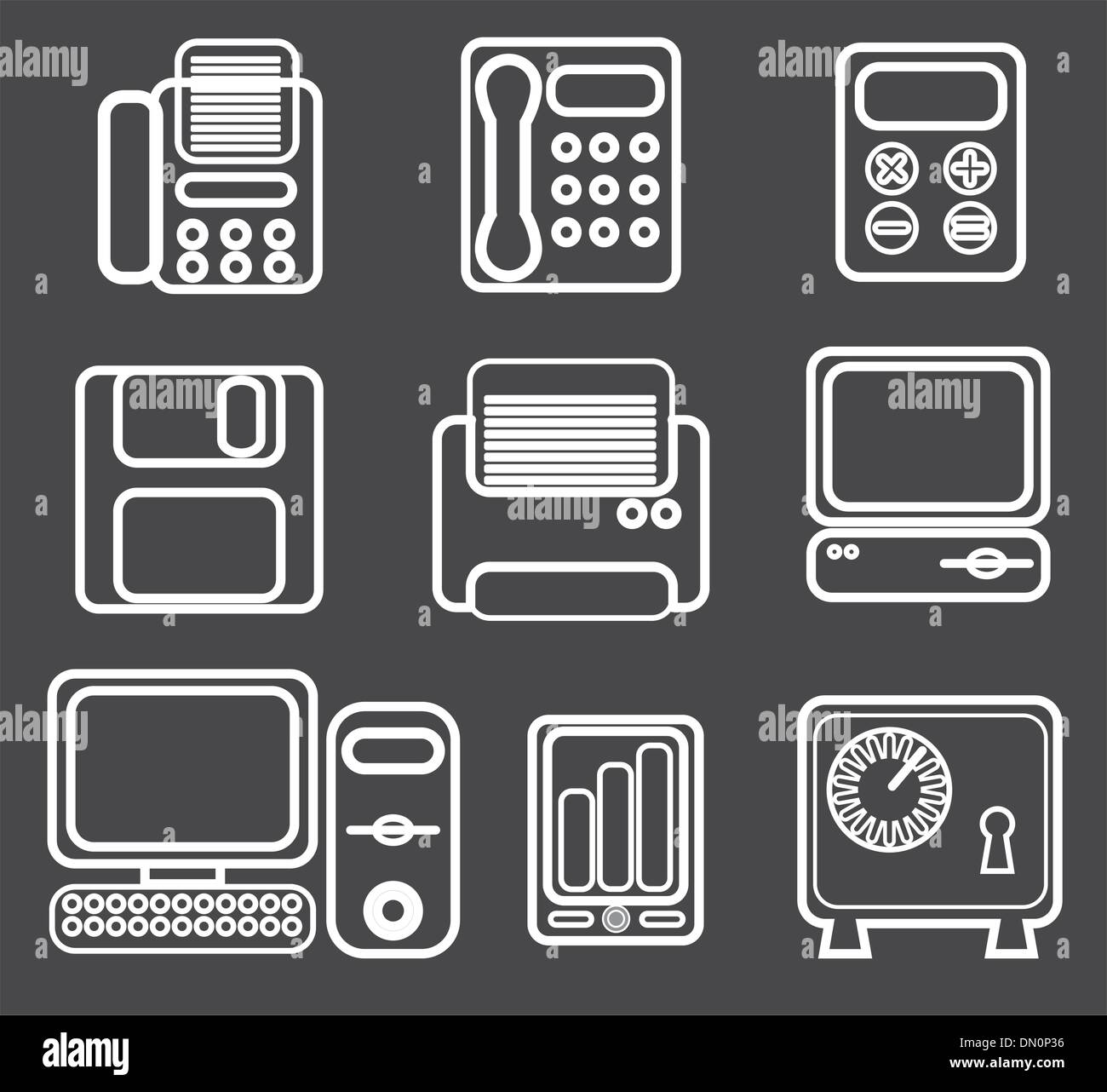 Office electronics Stock Vector Images - Alamy