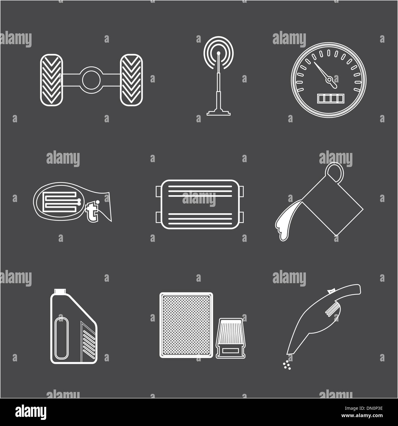 Car Parts icon set 2 Stock Vector Image & Art - Alamy