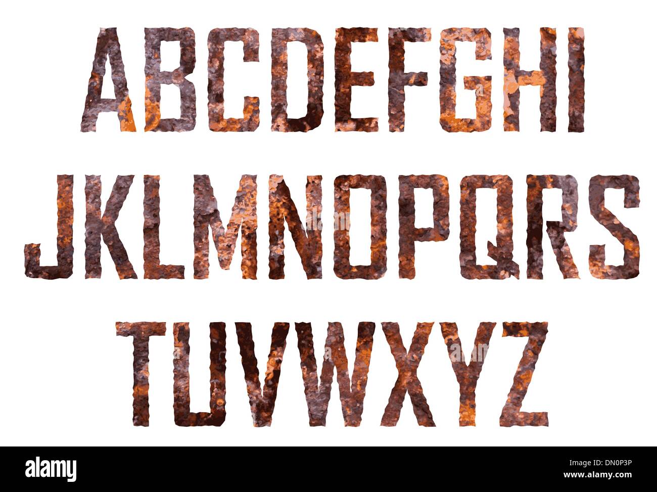 Iron letters rust Stock Vector Images - Alamy