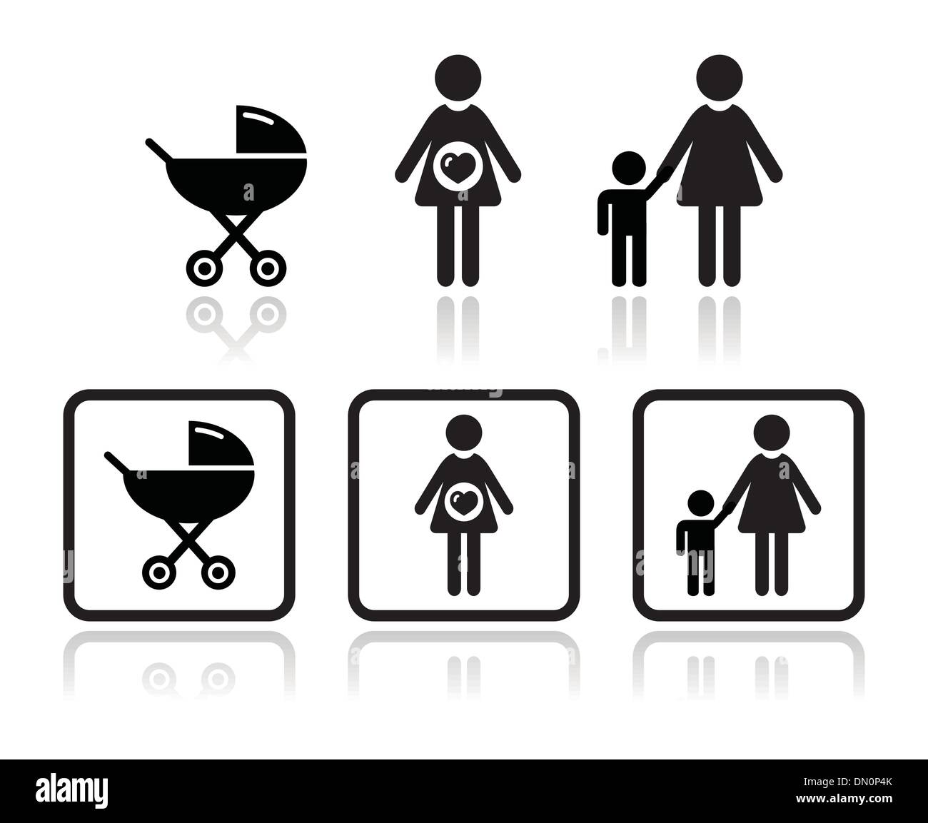 Pregnant pictogram hi-res stock photography and images - Alamy