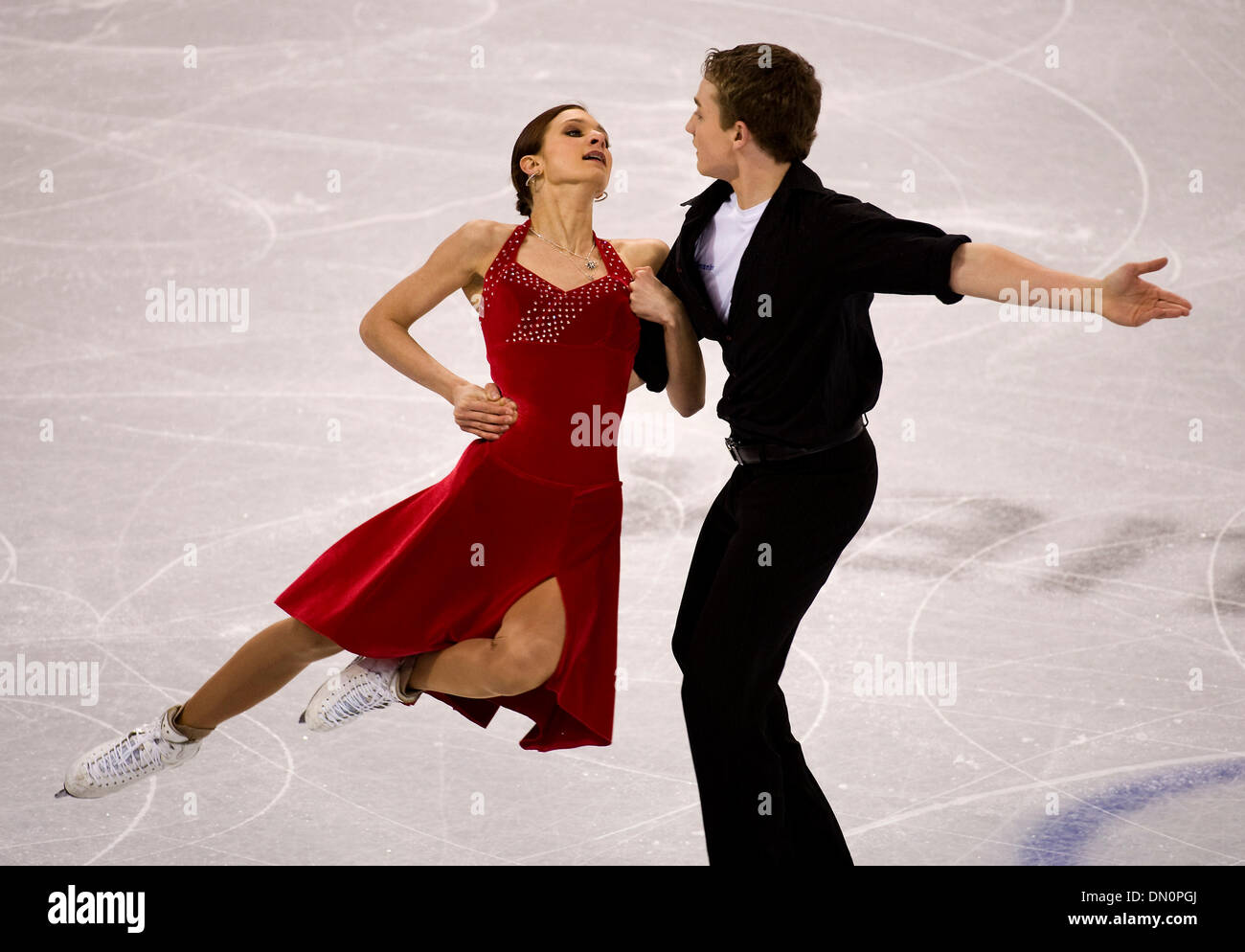 Estonias irina taavi rand in the figure skating ice dance hi-res stock ...