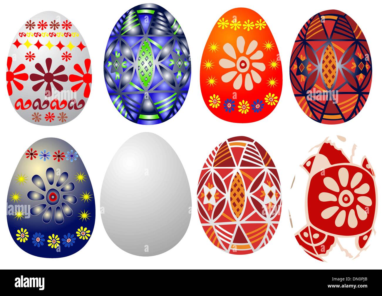 Easter Eggs - vector Stock Vector Image & Art - Alamy