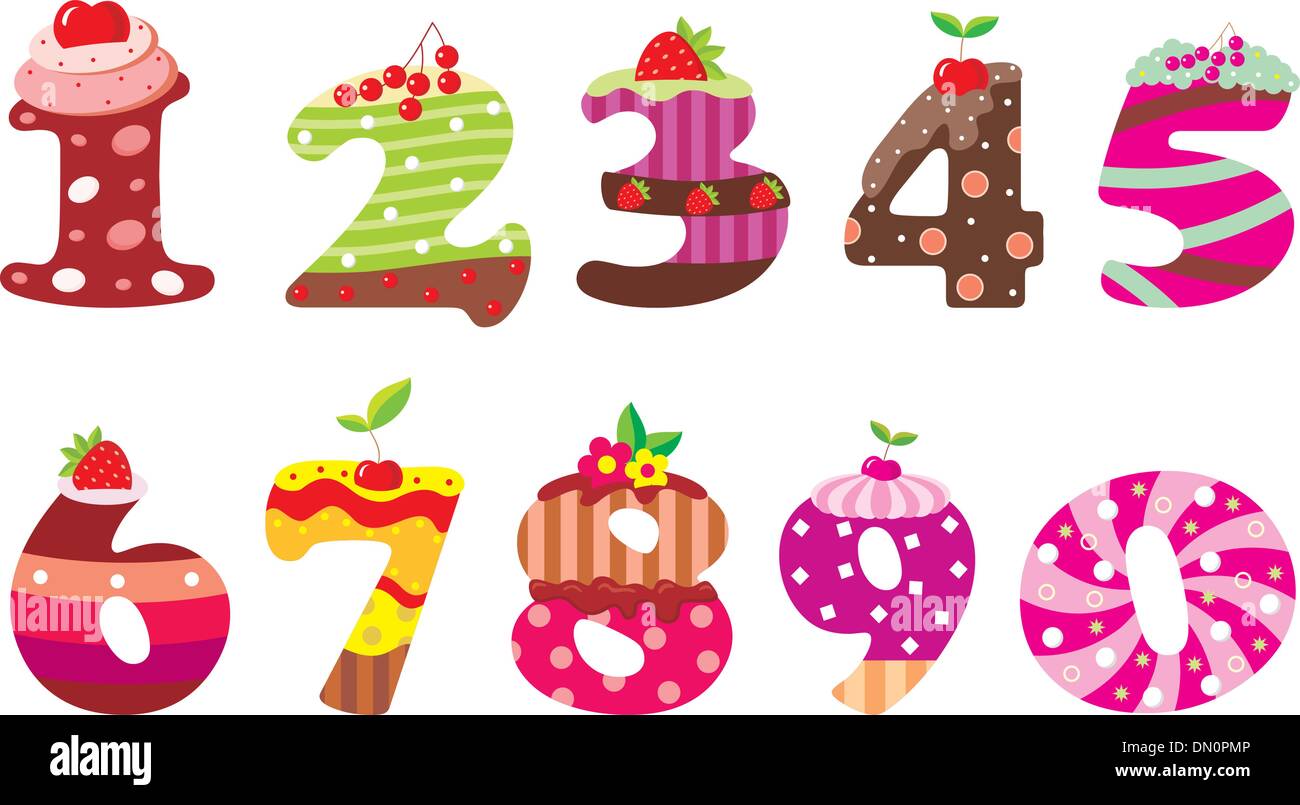 Food numbers Stock Vector Images - Alamy